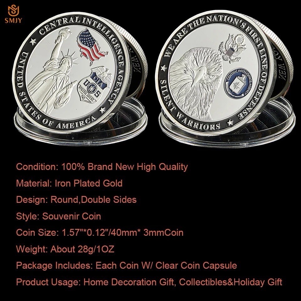 CIA Challenge Coin United States Central Intelligence Agency SPECIAL ...
