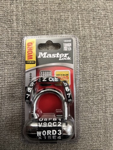 Master Lock Word & Number Combo Pad Lock 1534D New Assorted Colors FREE ...