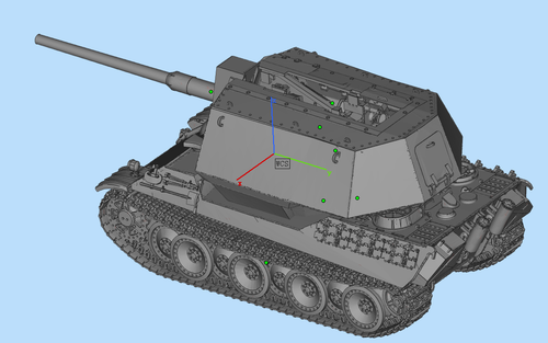1/72 Flakpanzer Panther tank (Equipped with Flak41 88mm gun) Unpainted ...