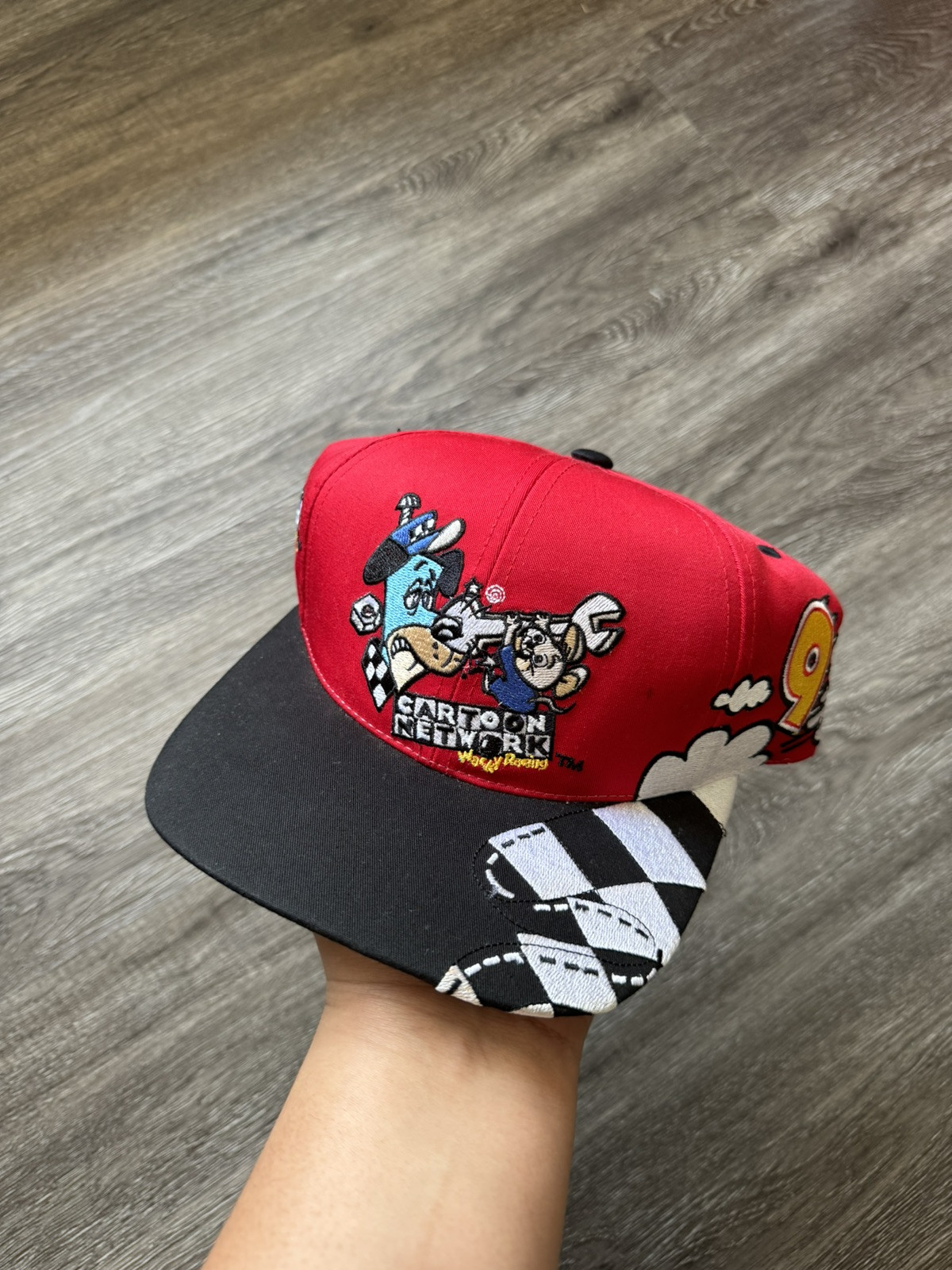 VTG 90s Cartoon Network Wacky Racing Snapback Hat #9 … - Gem