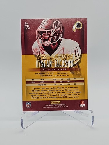 2014 Panini Prestige Football DeSean Jackson #125 NM Washington ...