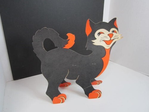 Vintage Original Beistle Black Cat Halloween Diecut Standie | eBay