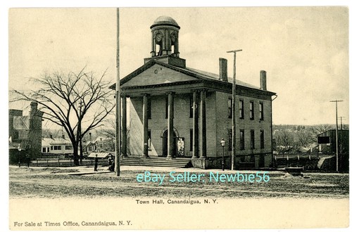 Canandaigua NY - TOWN HALL BUILDING - Postcard Ontario County | eBay