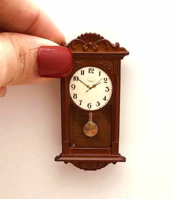 Dollhouse Miniature 1/12 Scale Furniture Wall Clock Doll House Home ...