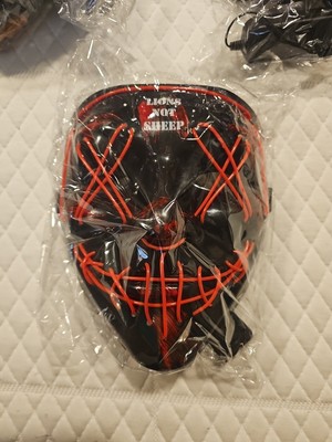 Lions Not Sheep Light Up Purge Mask - Red/orange Light | eBay