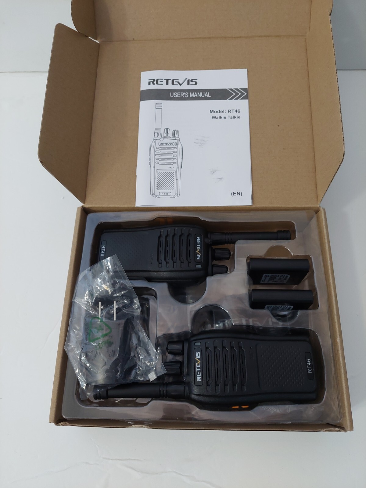Set of 2-Retevis RT46 Two-Way Radios Long Range, Walkie Talkies for ...