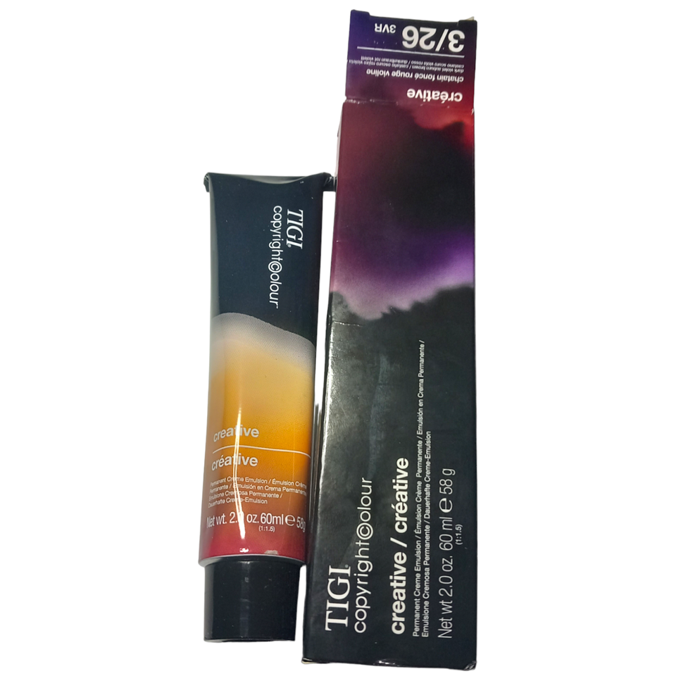 TIGI Hair Dye 3-26 3VR Dark Violet Auburn Brown Copyright Colour ...