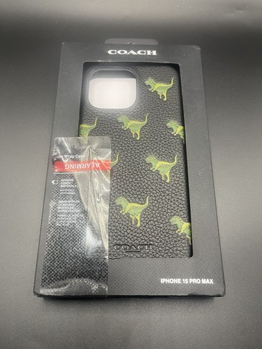 Coach Leather Slim Wrap Case Rexy Dinosaur Print for Apple iPhone 15 ...