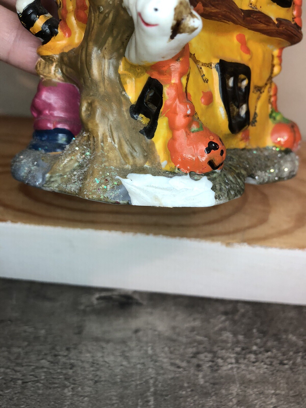 Vintage Halloween Haunted House Figurine 5” Hand Painted Ghost Boo ...