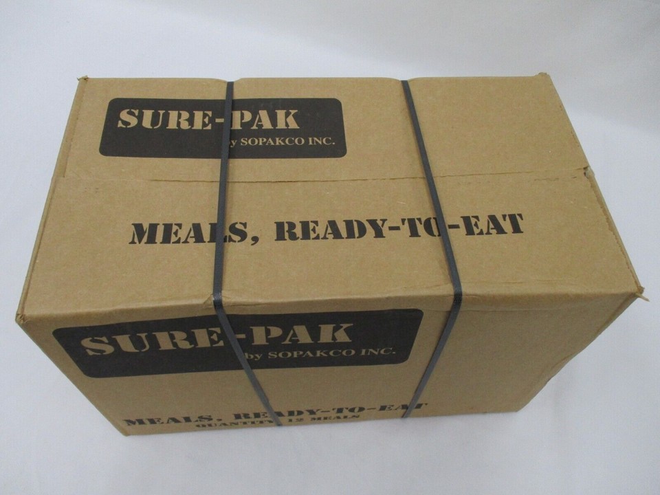 SURE-PAK MILITARY STYLE MRE CASE MEALS READY TO EAT MREs -NO HEATERS ...