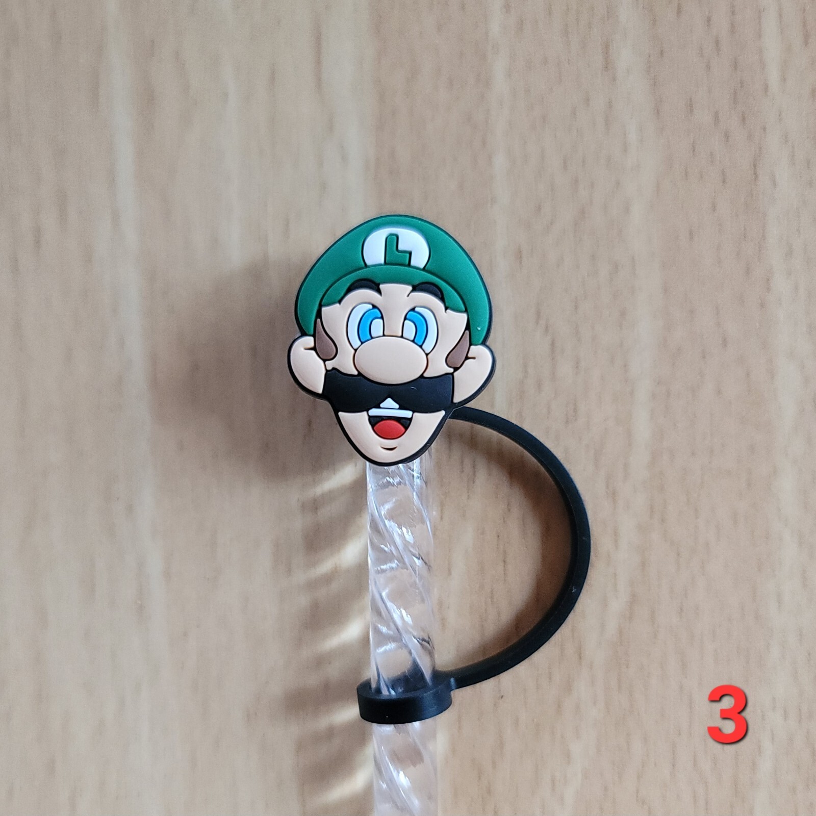 8mm Silicone Straw Topper Luigi Super Mario | eBay