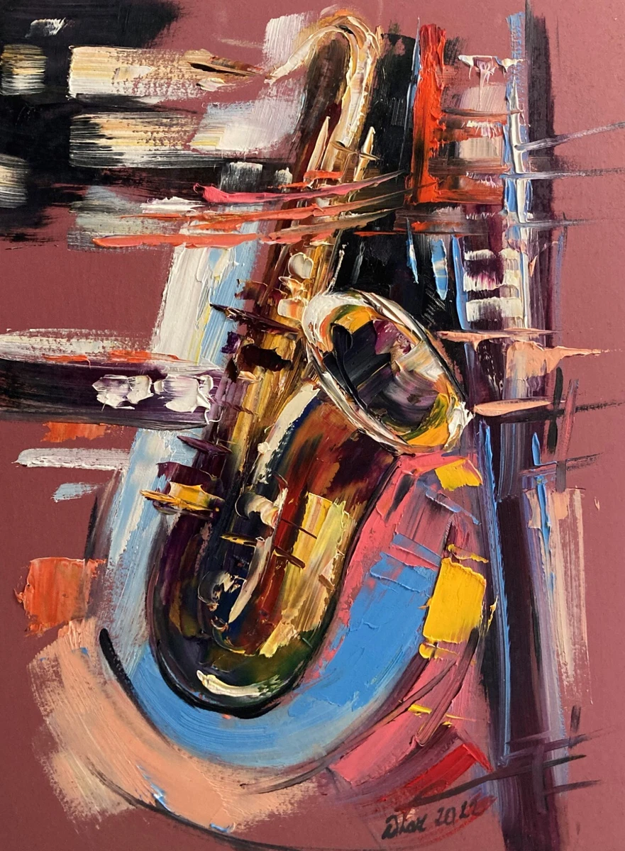 Abstract Saxophone Painting