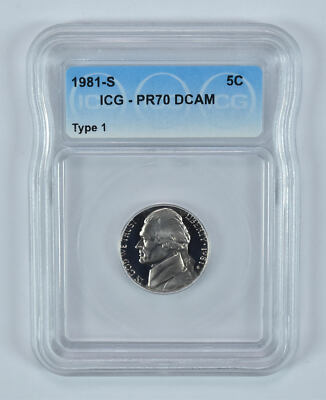 1981-S Jefferson Nickel Type 1 PR70 DCAM ICG | eBay