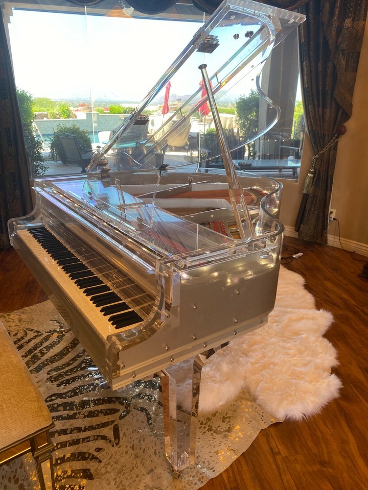 Splendid Transparent, acrylic Crystal Grand Piano self player with ...