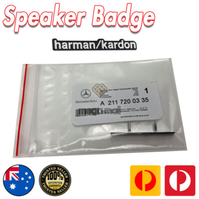 2 x ALUMINIUM HARMAN KARDON Speaker Logo Emblem Badge Sticker For BMW ...