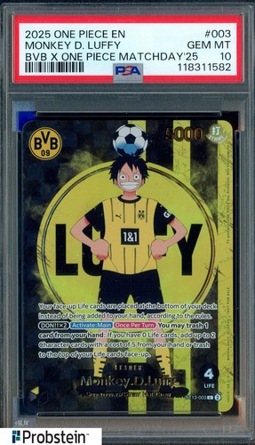 2025 ONE PIECE PROMO BVB BORUSSIA DORTMUND ST13-003 MONKEY D.LUFFY PSA ...