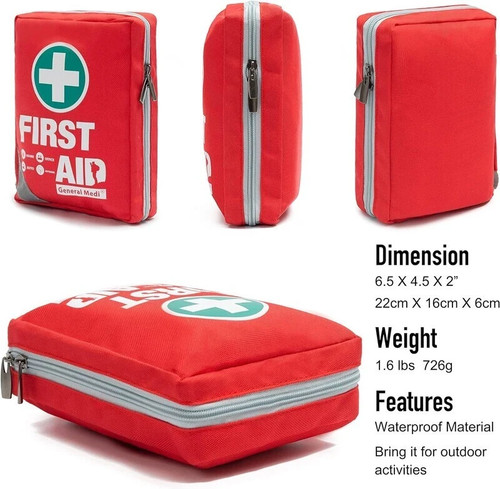 General Medi First Aid Kit - Small Compact First Aid Kit Bag (175 Piece ...