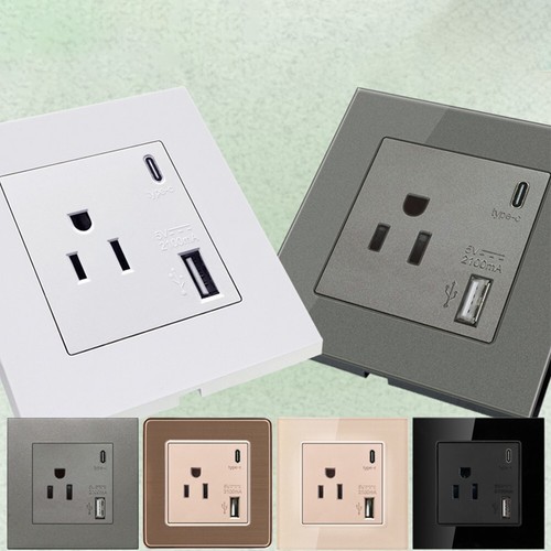 For American Type C Socket with USB Ports 16A Power Switch Easy ...