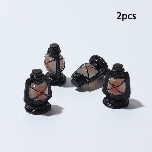 2PCS Dollhouse Mini Simulation 3D Kerosene Lamp Baby Gift Toy DIY ...