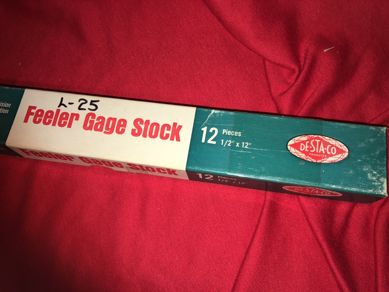 L-25 Destaco Steel Feeler Gage, Shim, 1/2 x 12" x .025" thick x (12 ...