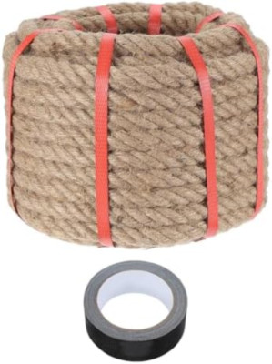 sourcing map Corda di iuta, 2 cm x 22,9 m, pesante, naturale, spessa ...