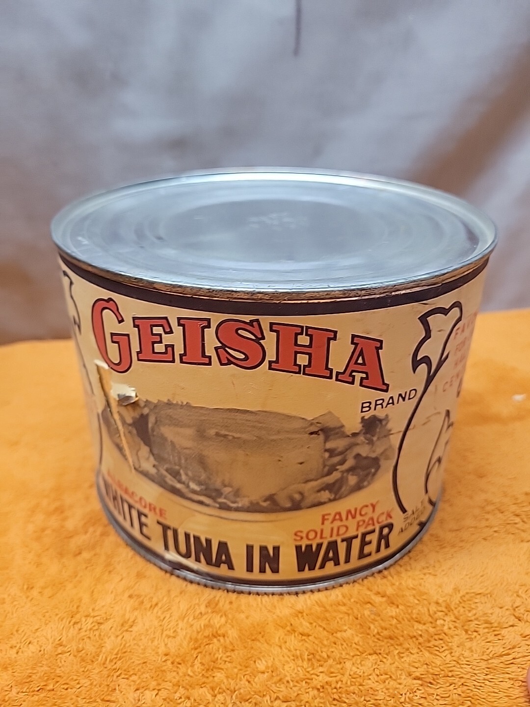 V•Vintage Geisha Brand Albacore White Tuna Graphic Tin Litho Can | eBay