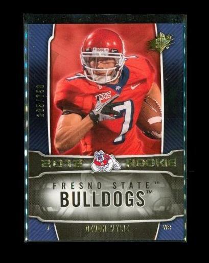 2012 UPPER DECK SPX ROOKIE Football Card #202 DEVON WYLIE Bulldogs ...