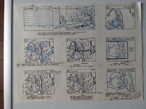 FAT ALBERT animation Cel production art cartoons Storyboard HALLOWEEN ...