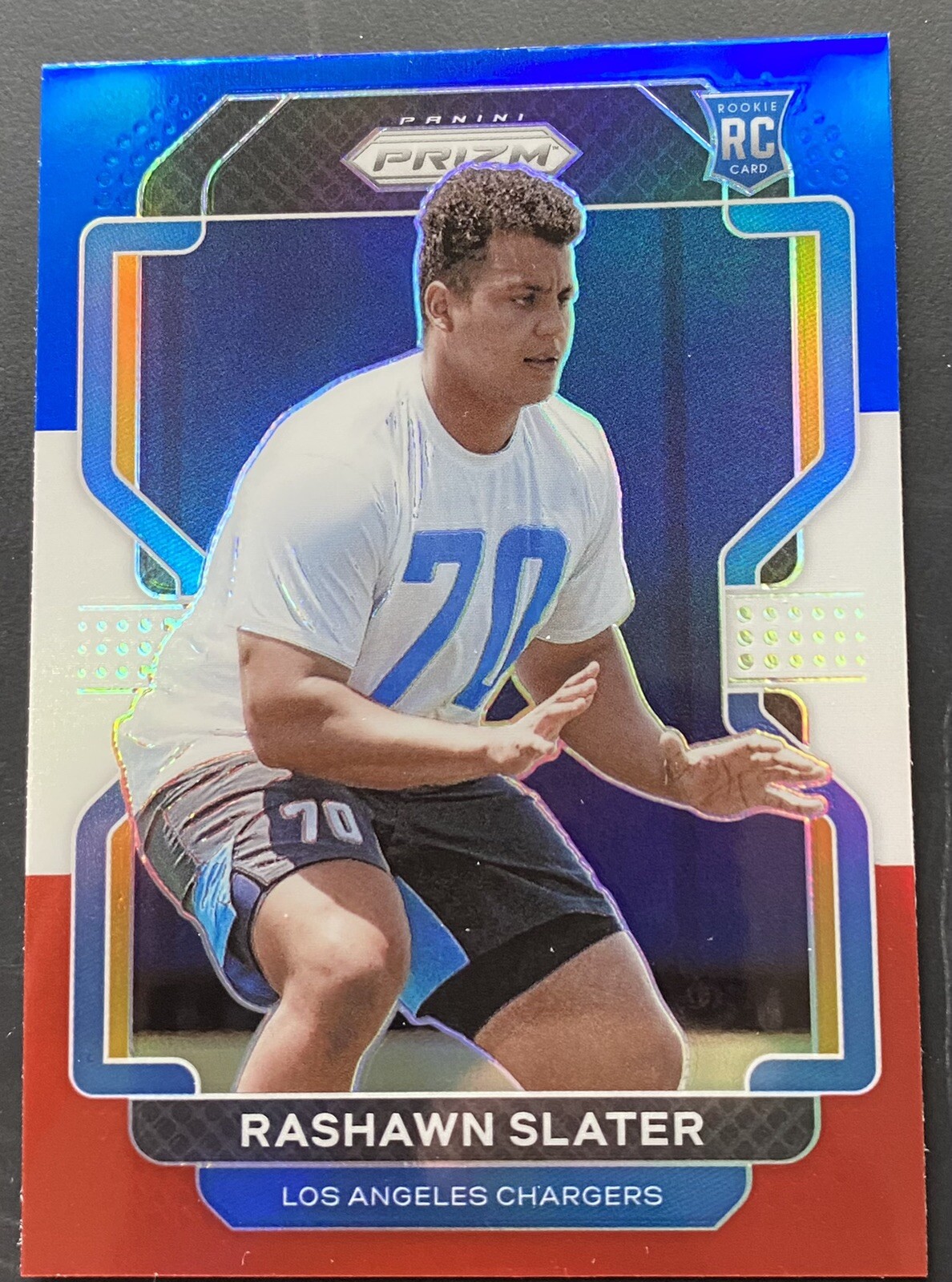 2021 Panini Prizm Rashawn Slater #431 Red White Blue Rookie RC LA ...