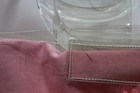 BEBE Clear Purse Tote Pink Plastic Bag Transparent Flower Embroidery ...