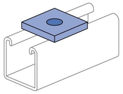 Unistrut P1062-HG, 1-5/8" x 1-5/8" x 1/4", HDG Steel, Square Channel ...