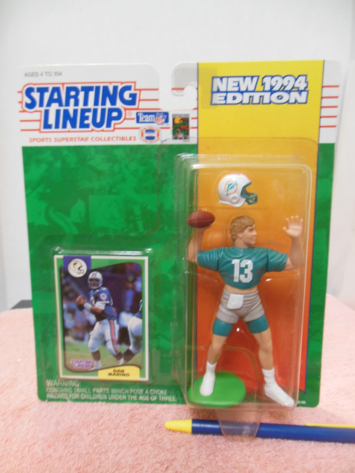 Starting Lineup 1994 NFL Football Dan Marino Miami Dolphins Action ...