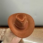 1/6 Scale Cowboy Hat Props Mini Flocked Cowboy Hat for 12inch Action ...