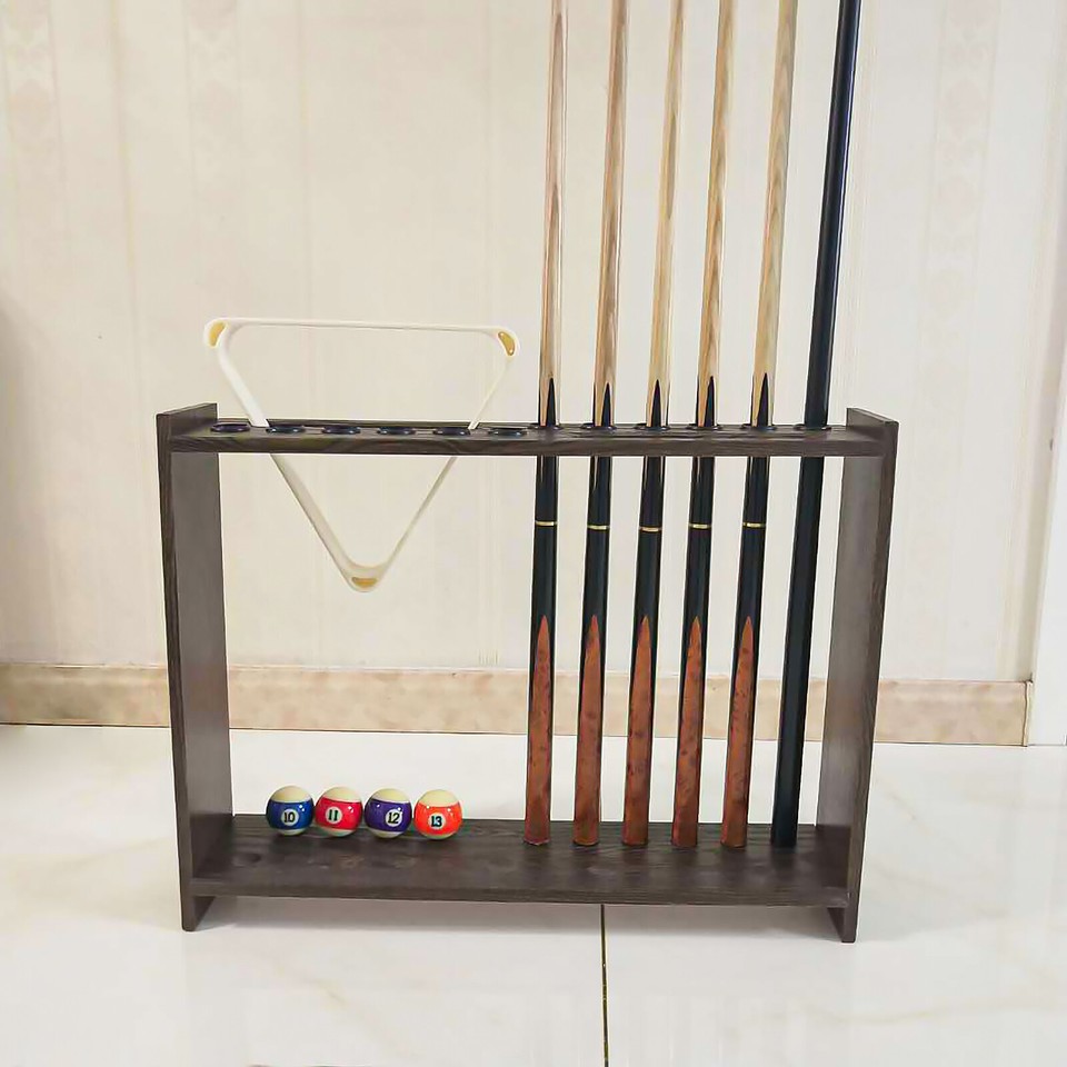 Billiards Cue Rack, Billiard Stick Rack Stand Floor Stand Wood Pool ...