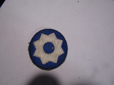 ORIGINAL MILITARY PATCH SEW ON WW2 ERA NO GLOW US ARMY 8TH SERVICE ...