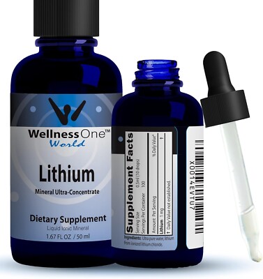 Lithium Supplements Drops - Liquid Ionic Organic Lithium for Focus ...