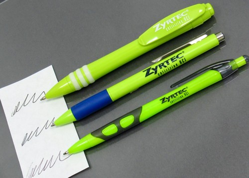 Green Zyrtec Drug Rep Pharmaceutical Promo Advertising Medical Pens Lot ...