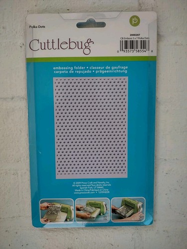 CUTTLEBUG Provo Craft Polka Dots 5x7 Embossing Folder #2000207 NEW ...