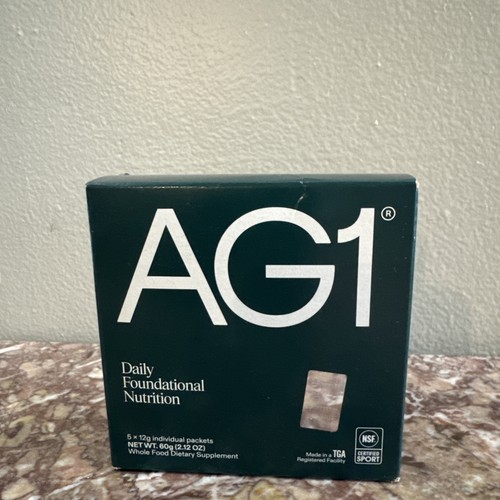 Athletic Greens 5 Single-Serving Packets AG1 Green Food Supplement Exp ...