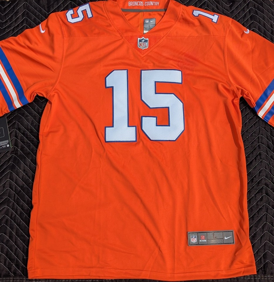 Nik Bonitto #15 Denver Broncos Throw Back Jersey *Men's Large* | eBay