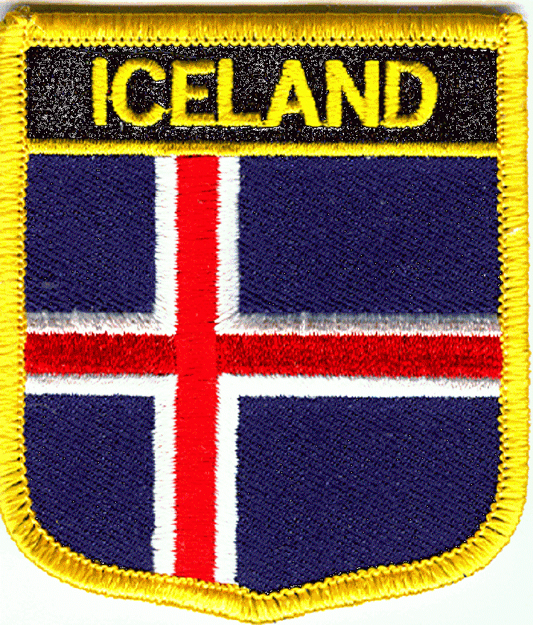 3 ICELAND SHIELD FLAG EMBROIDERED PATCHES -- IRON-ON -- NEW 2.5 x 2.75" | eBay