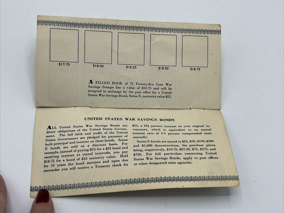 1942 WW2 Savings Bond 10c / 25c Defense Stamp Albums United States with ...