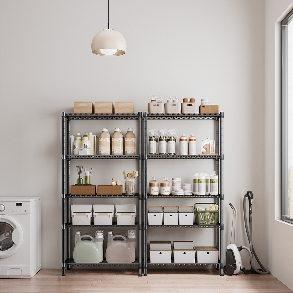 Heavy Duty MZG 5 Tier Shelves 14*35*69" Storage Rack Metal Wire ...