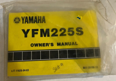 Yamaha 1986 YFM225S Owners Manual 16 Sections Printed in Japan LIT ...