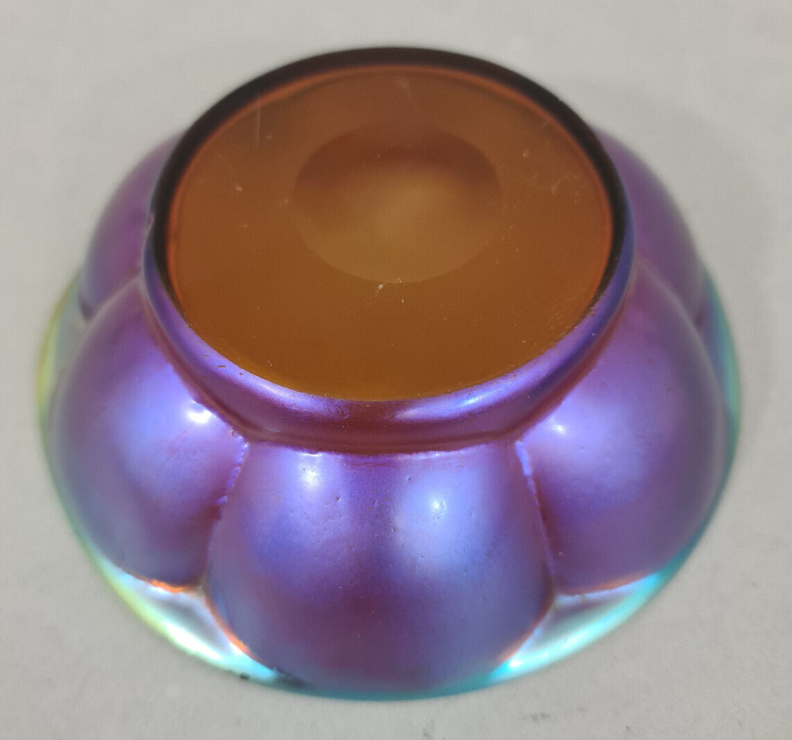 (L0359) 6-passige WMF Myra Schale, irisierendes Glas,20er Jahre, D=14cm ...