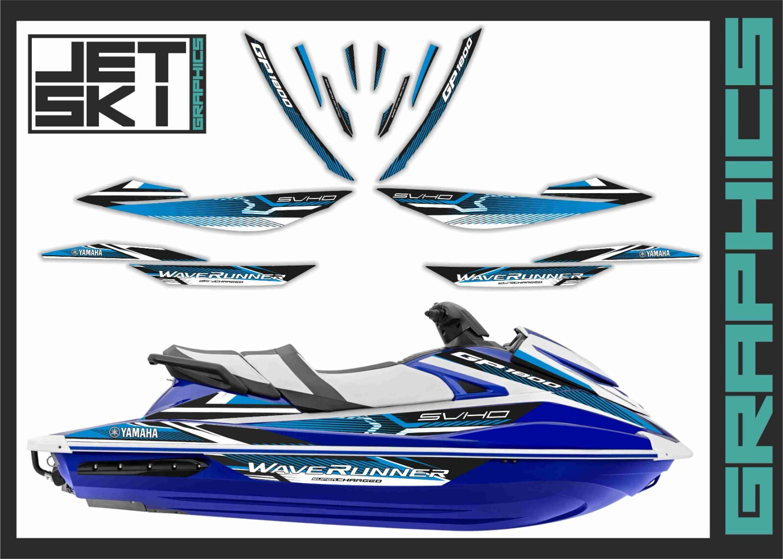 Yamaha GP 1800 SVHO for 2017-2018- 2019 graphics set decals kit ...