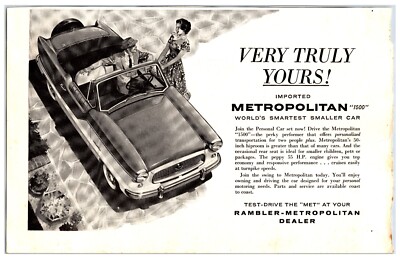 Original 1960 - Nash Metropolitan 1500 Car / Rambler Ad -Print ...