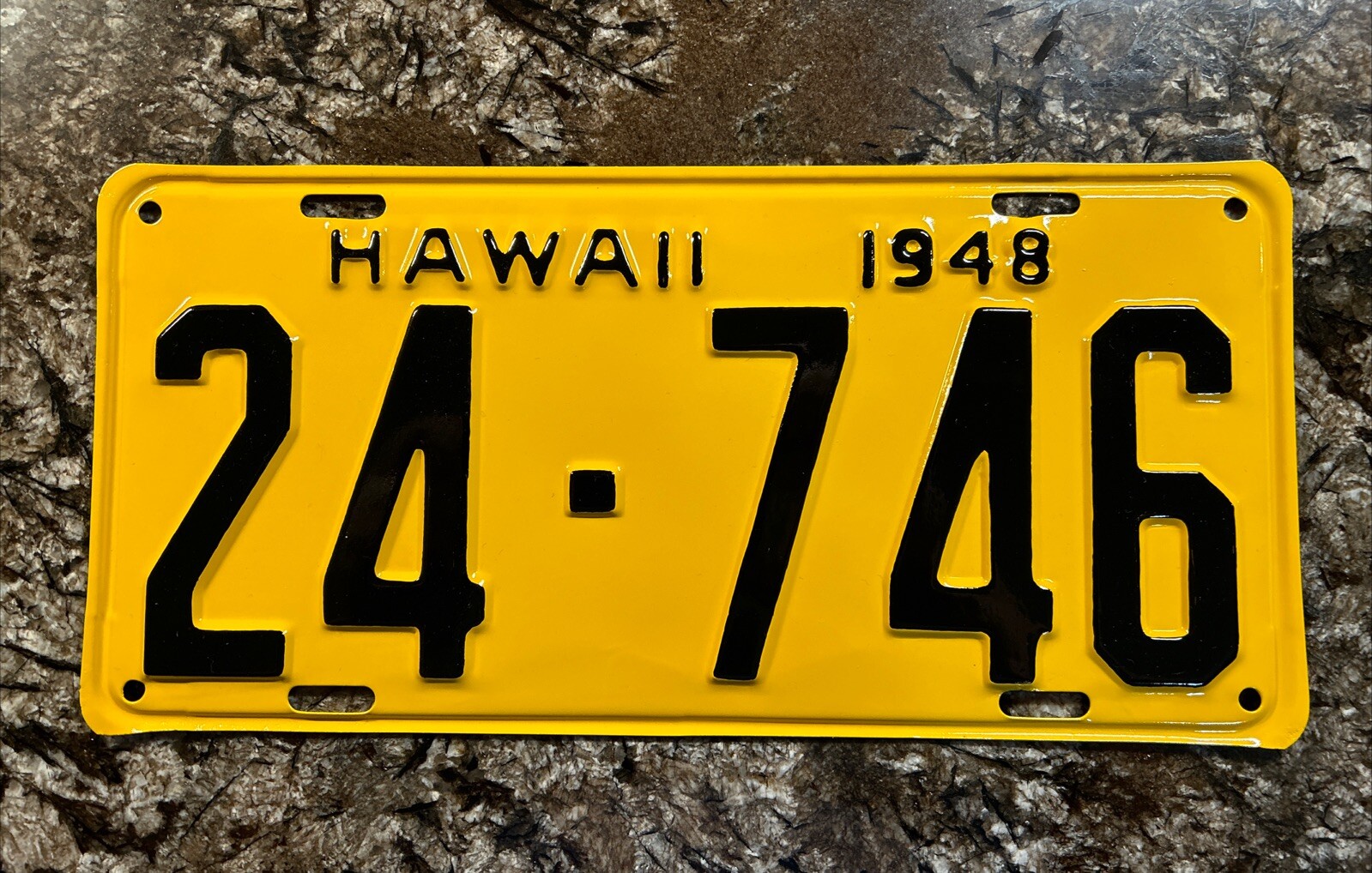 1948 HAWAII RESTORED LICENSE PLATE TAG 24-746 VINTAGE CLASSIC OLD CAR ...