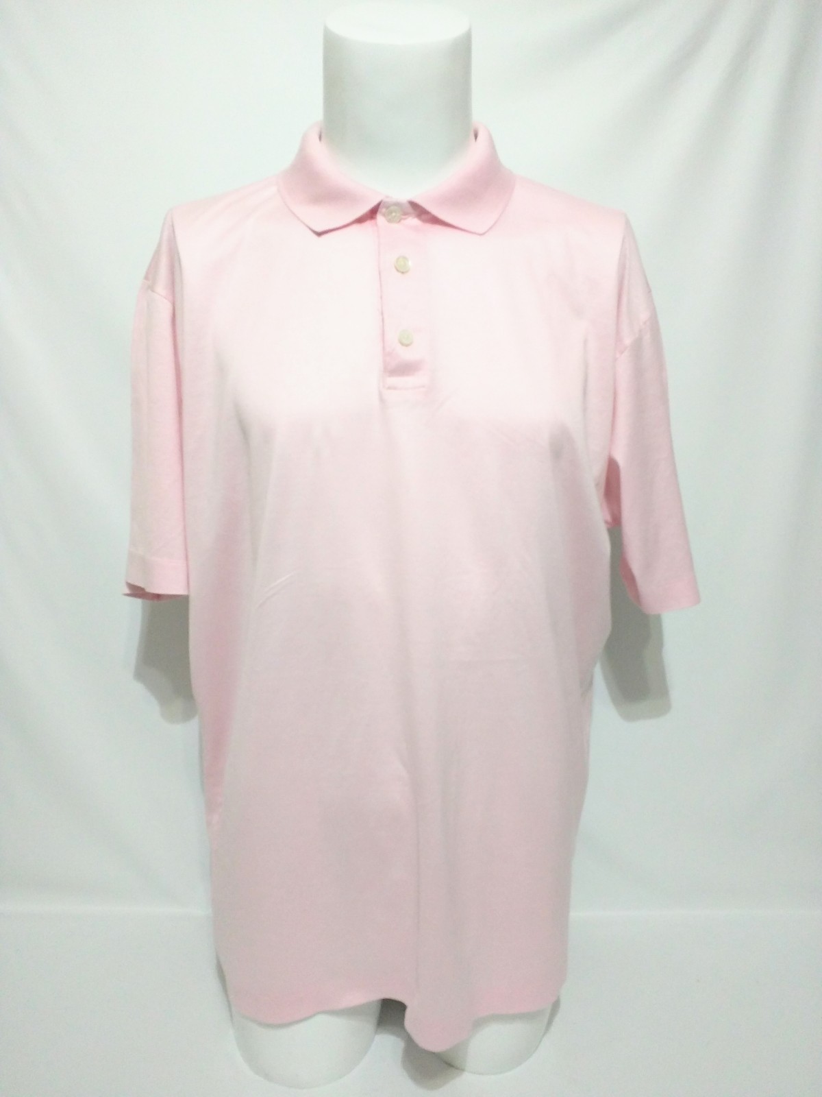 MARBAS Polo Golf Shirt Short Sleeve Pink White Striped Mens Size XL | eBay