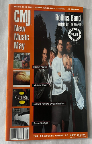 CMJ Magazine May 1994 - Henry Rollins/Sonic Youth/Sam Phillips/Aphex ...